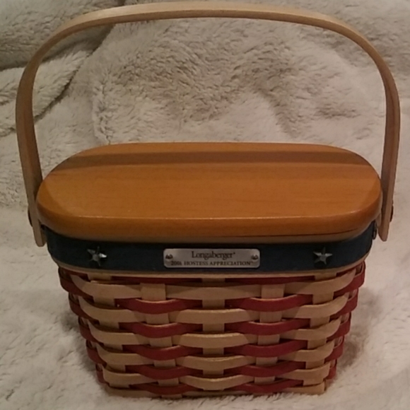 Longaberger | Accents | Longaberger 20 Inaugural Usa Combo Wwood Lid ...
